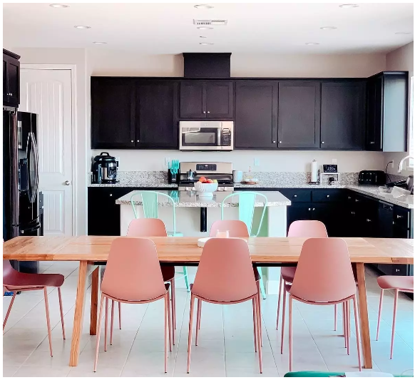 Cadeira Miami em Aço e Polipropileno Rose